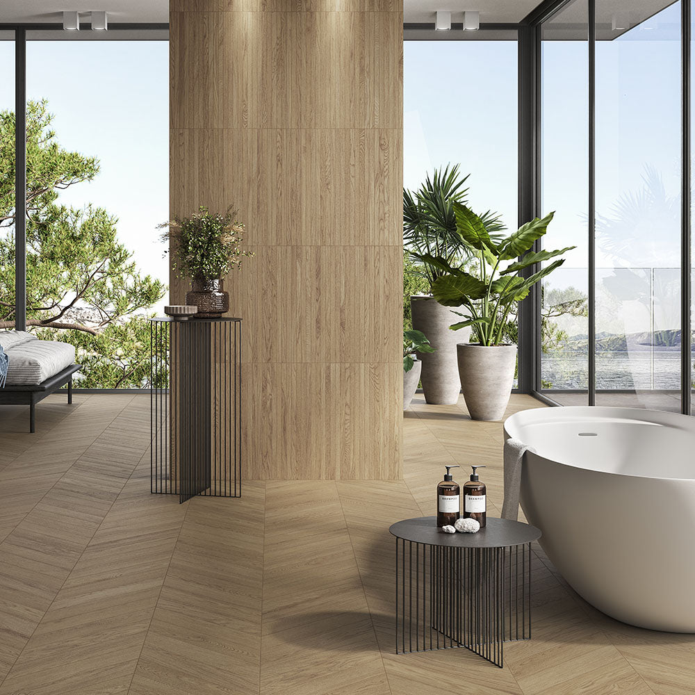 Evoque Wood Look Porcelain Tile Collection | Tilefy